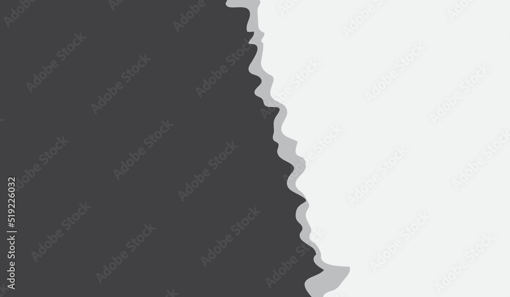 Torn paper edge vector illustration. Teared, ripped photo, sheet or ...