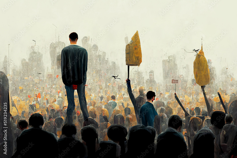 one person from the faceless crowd Stock Illustration | Adobe Stock