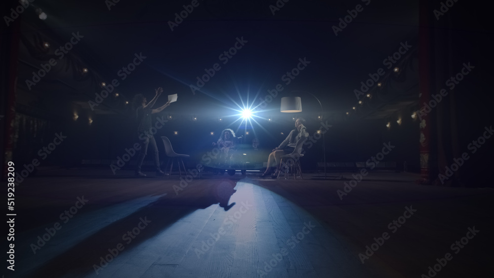 Photo & Art Print A theater actress with a disability coming out from ...