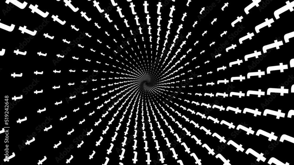 Twisting small lowercase letter t animation creative. Twirling symbol t ...