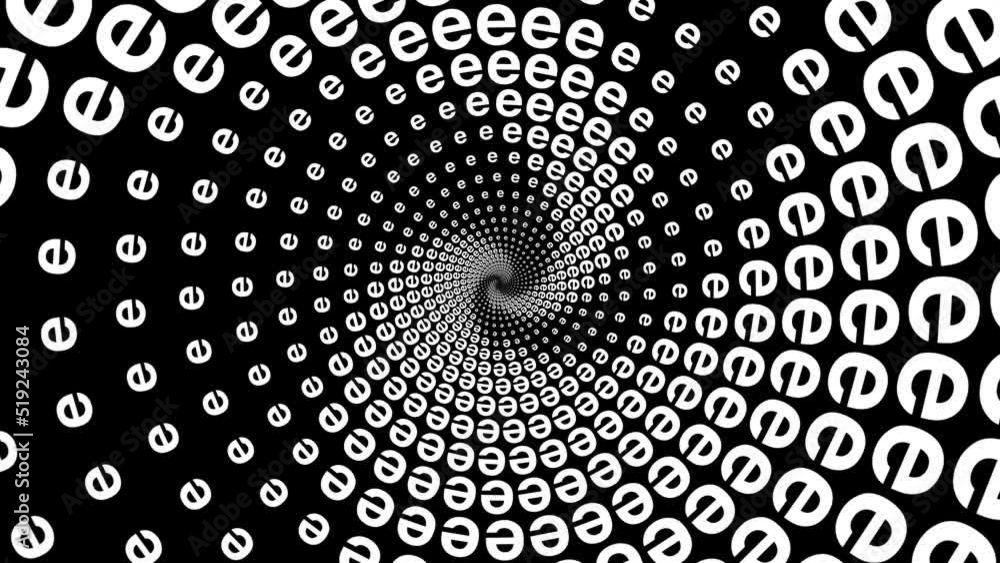 Video Stock Twisting small lowercase letter e animation creative ...