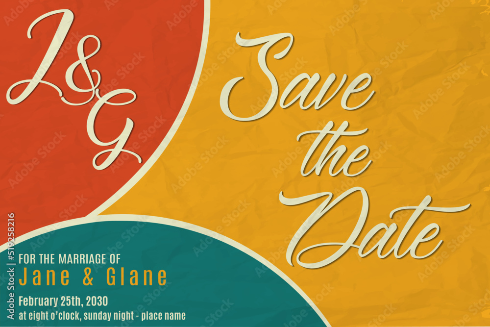 Geometric Rounded Invitation Card, Line Arts Invitation Cards Stock ...