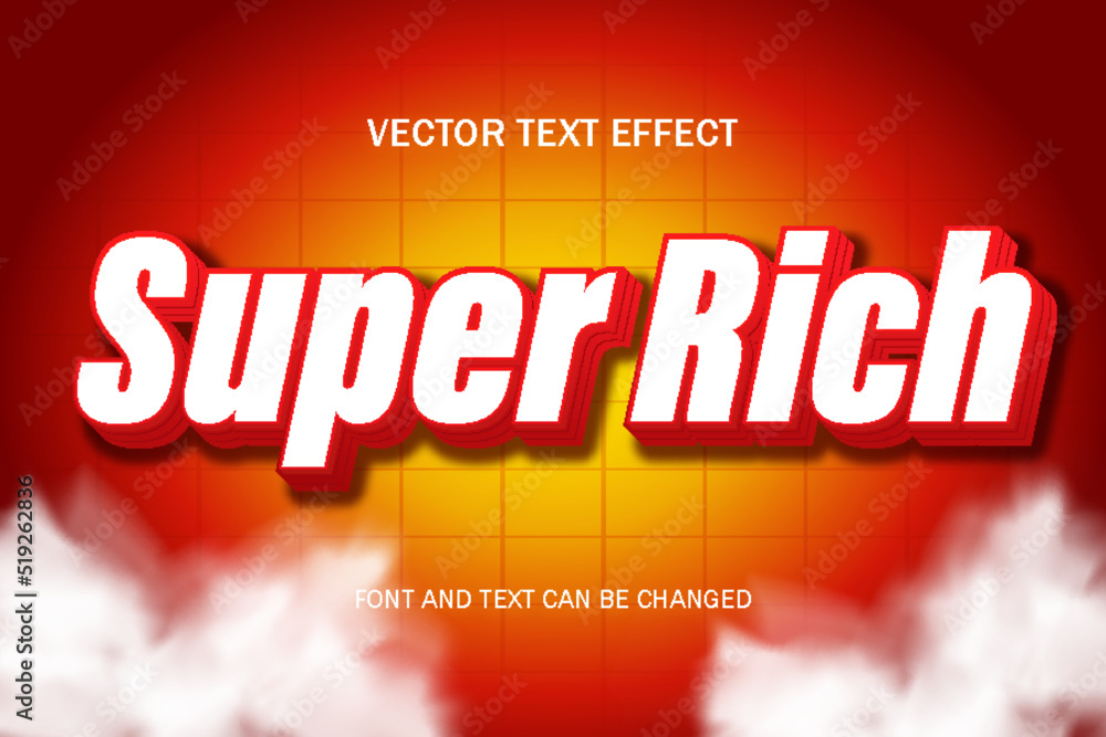 super rich font typography editable text effect style lettering ...