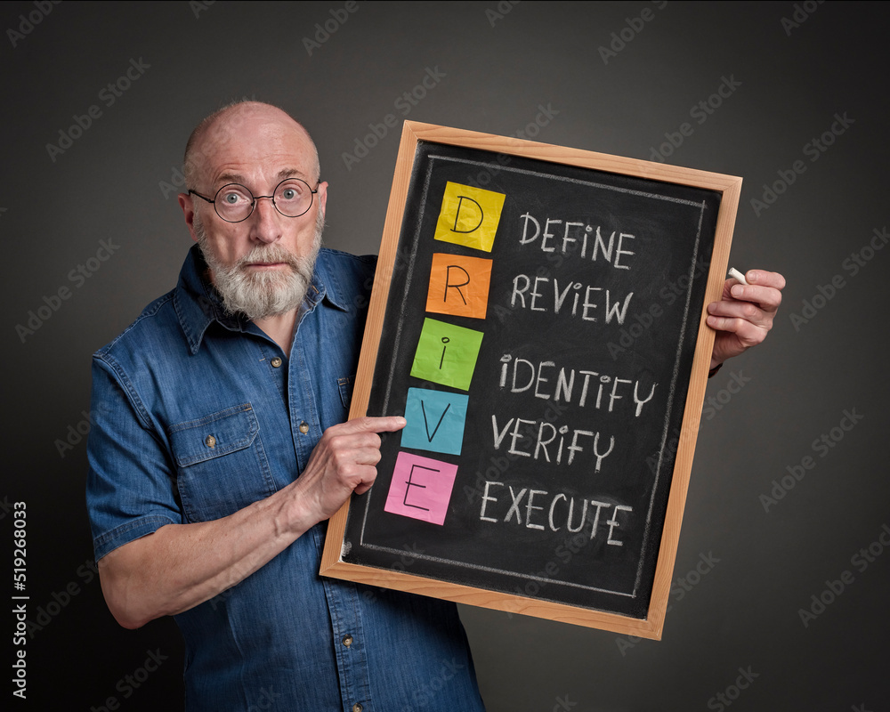 Foto de DRIVE (Define, Review, Identify, Verify, Execute) - acronym ... Foto de DRIVE (Define, Review, Identify, Verify, Execute) - acronym ...