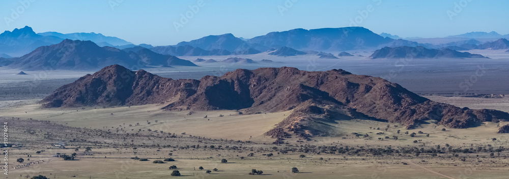 Plakát Namibia, aerial view of the Namib desert, wild landscape ...