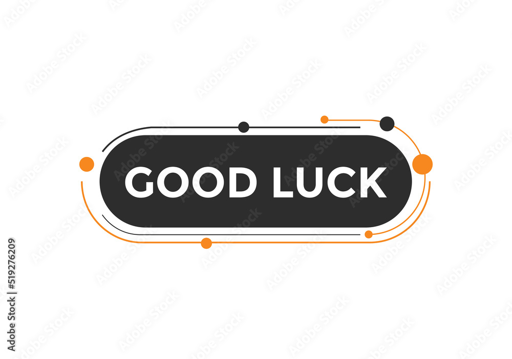 Good luck text symbol. Good luck text web template Vector Illustration ...