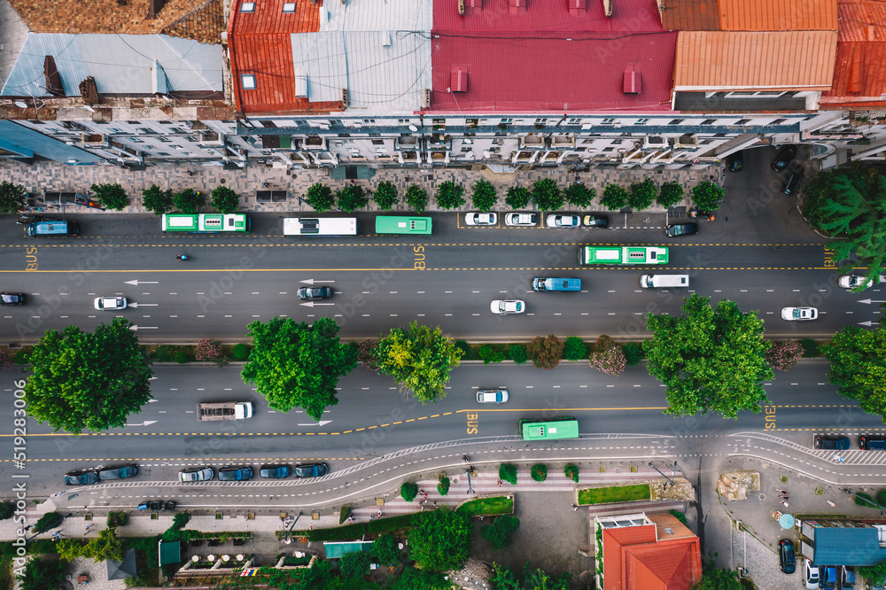 Bus Stop And Street Infrastructure Stock Photo | Adobe Stock