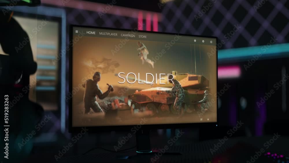 Computer Game Menu. Soldier Selection Screen. Selecting Tactical ...