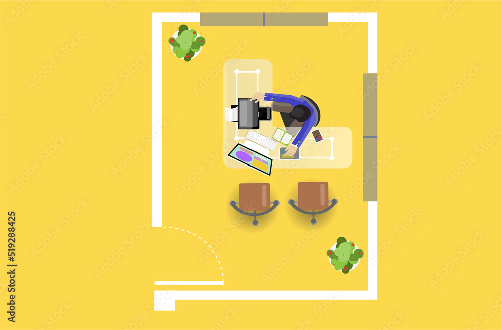 plan office work working.illustration business modern design idea ...