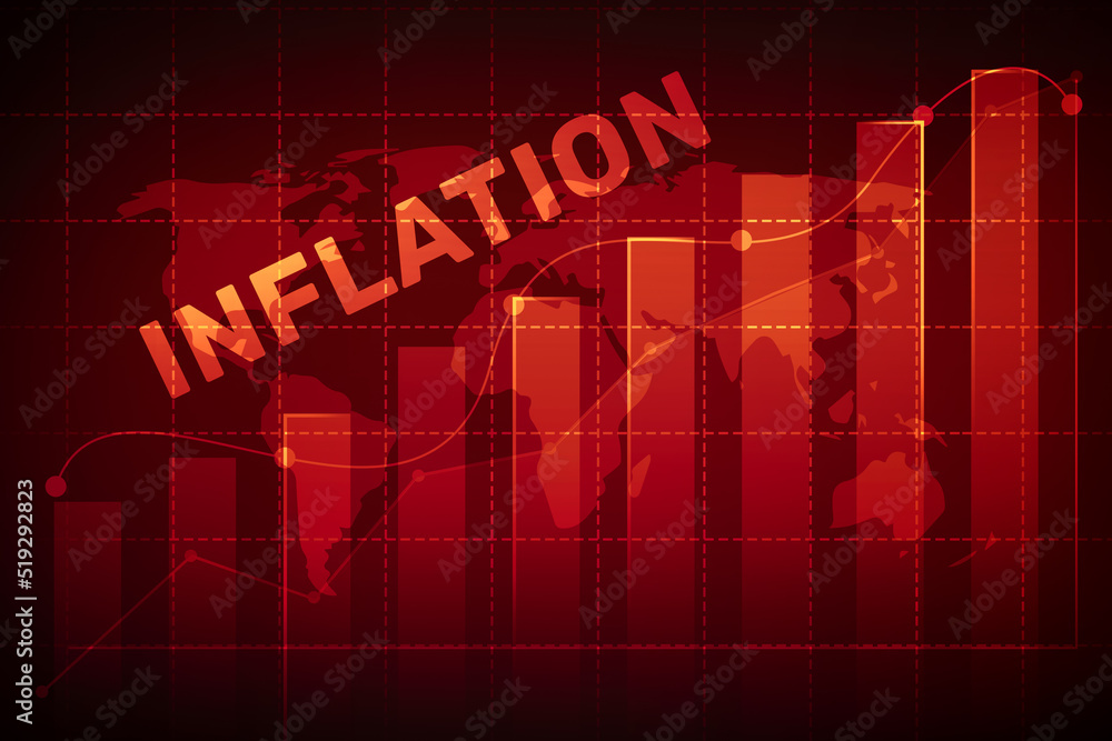 Increasing Inflation worldwide and worst economic condition background ...