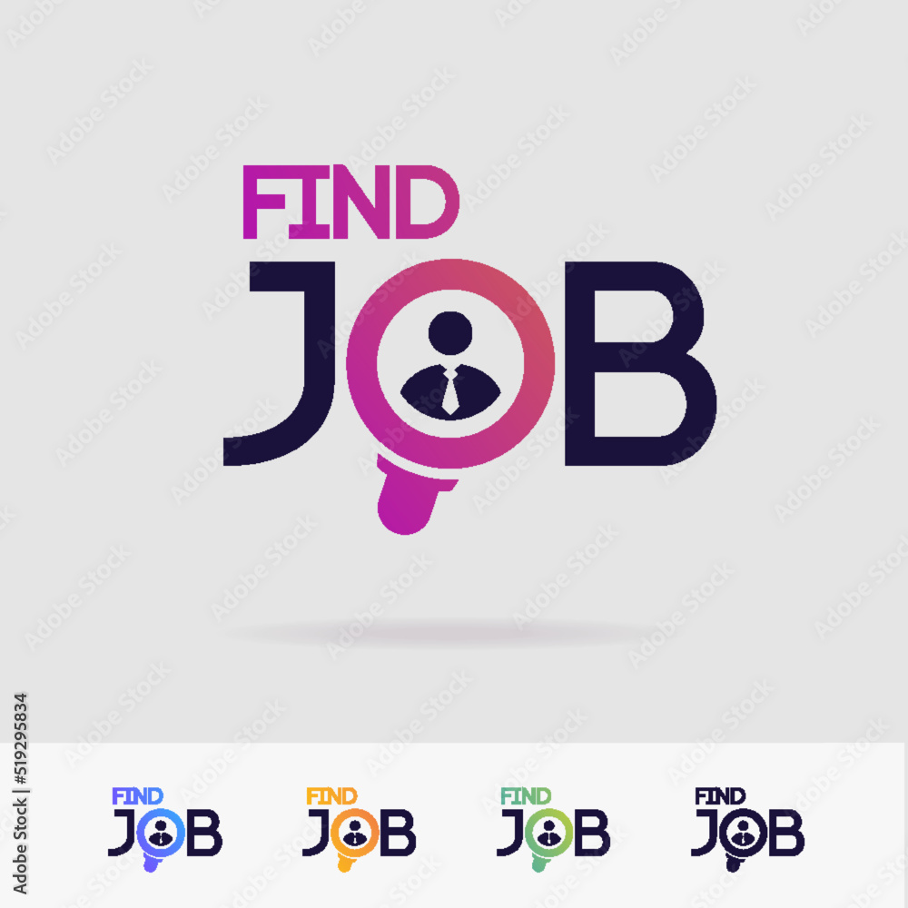 Find job vector symbol set isolated on white background for search ...