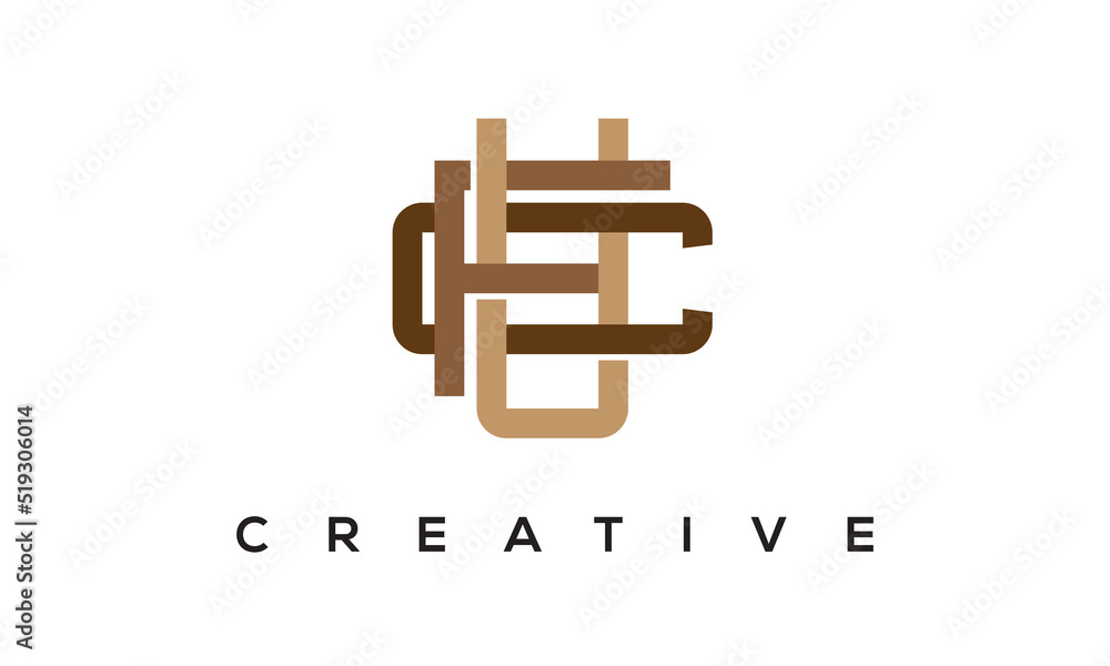 UFC initial monogram logo, creative typography logo vector template ...