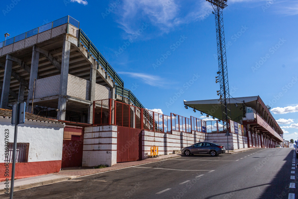 Merida, Spain, September 10, 2021: Estadio Romano (Roman Stadium) is a ...