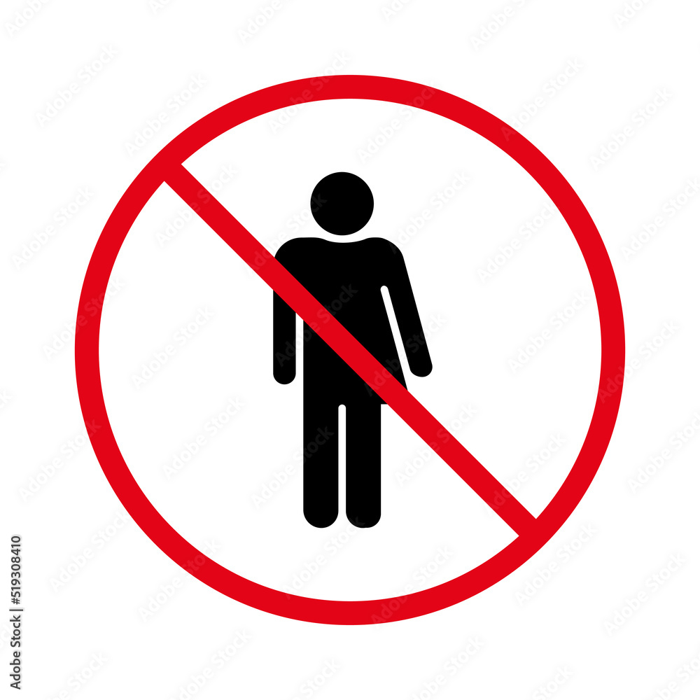 Stockvector Ban Transgender WC Black Silhouette Icon. Forbid All Gender ...