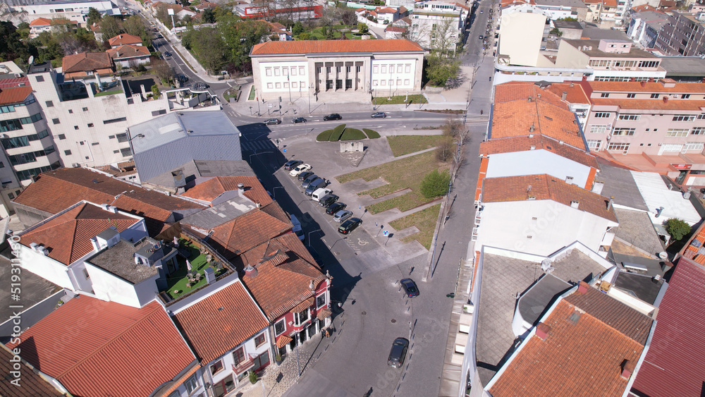 Santo Tirso, Portugal, April 3, 2022: The beautiful historic centre of ...