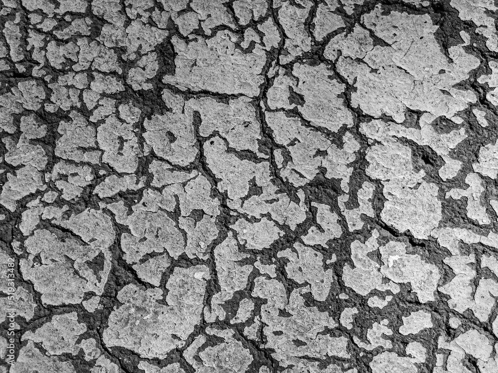 Cracked flaking white paint on old stone wall. Old Weathered Painted ...