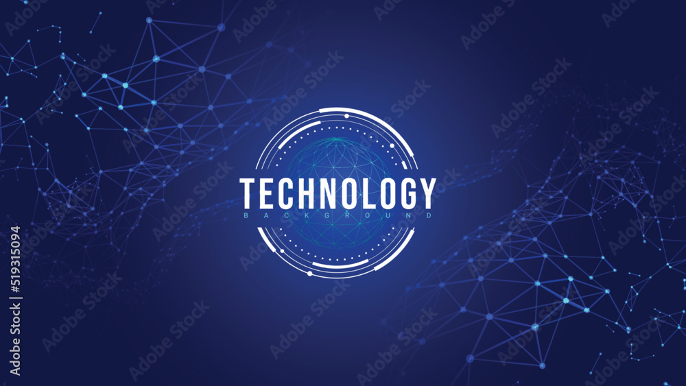 Abstract background technology facebook cover banner design template ...