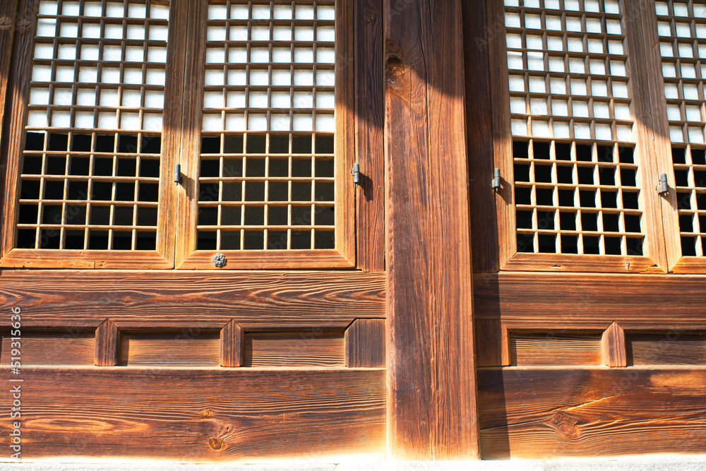 Korean traditional hanok window architecture style Stock Photo | Adobe ...