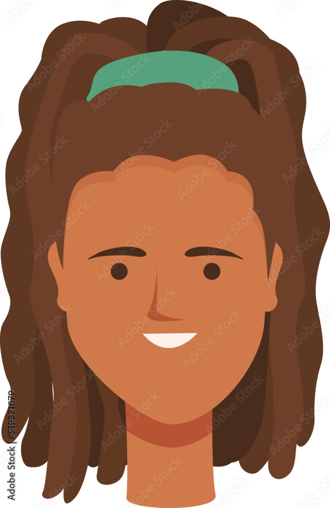 Mascot hairstyle icon cartoon vector. African hair. Rasta afro Stock ...