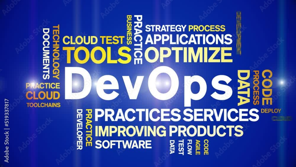 DevOps animated tag word cloud;text design animation kinetic typography ...