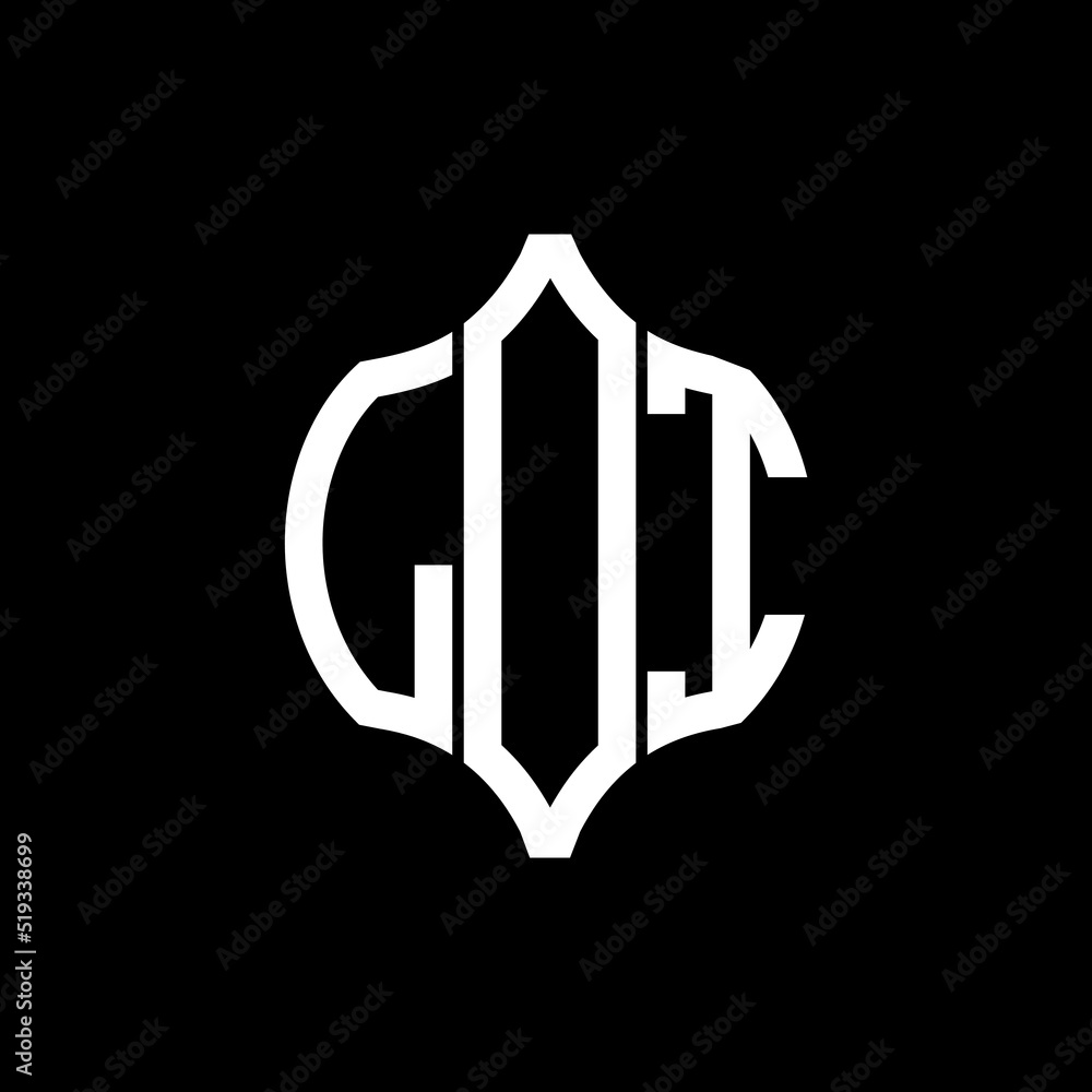 Vettoriale Stock GOI letter logo. GOI best black background vector ...