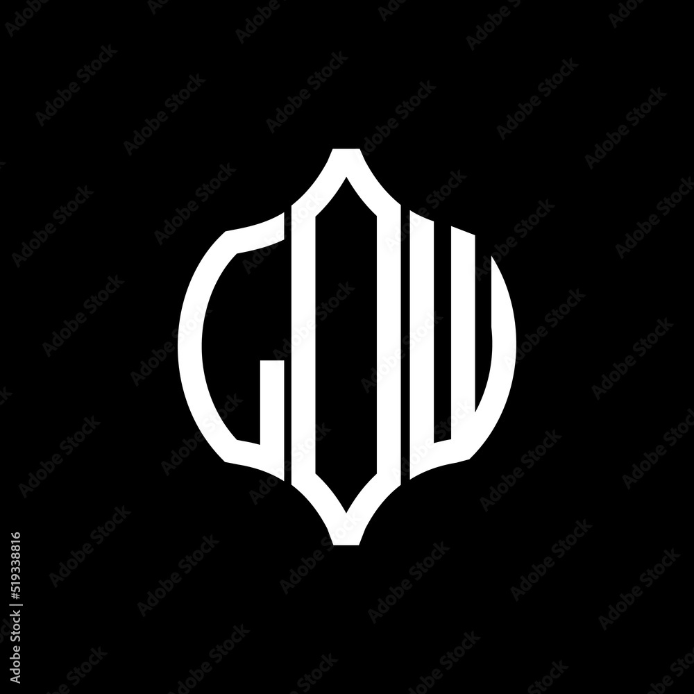 GOW letter logo. GOW best black background vector image. GOW Monogram ...