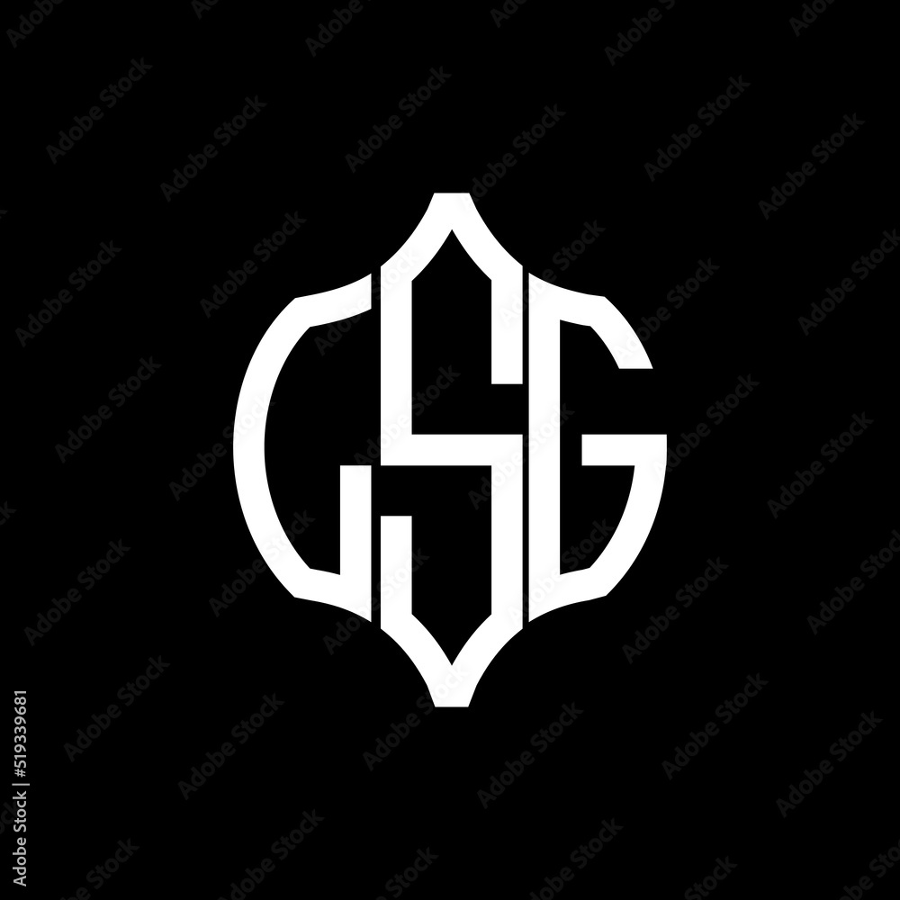 GSG letter logo. GSG best black background vector image. GSG Monogram ...