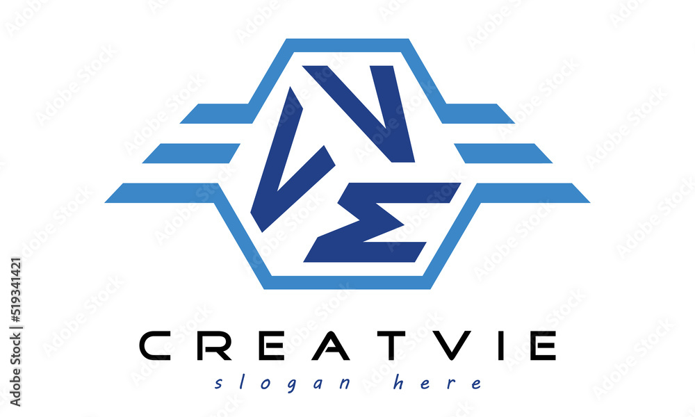 VVM three letter geometrical wings logo design vector template ...