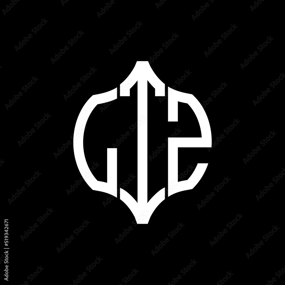 GTZ letter logo. GTZ best black background vector image. GTZ Monogram ...