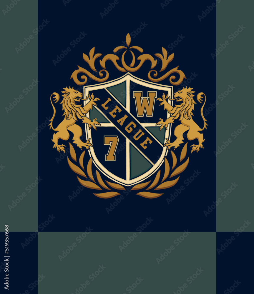 Collegiate crest rebel academia and ivy league for unisex, varsity ...