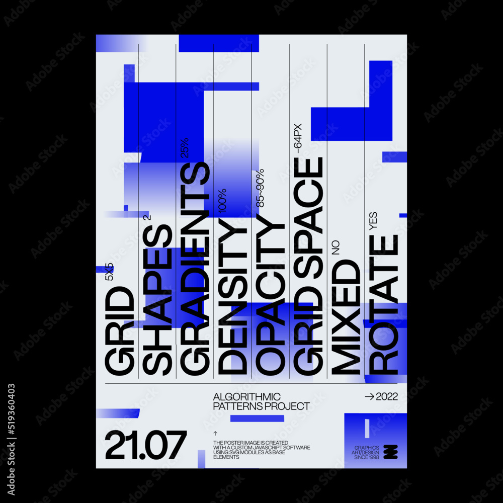 Abstract Techno Rave Poster Graphics Design With Helvetica Typography ...