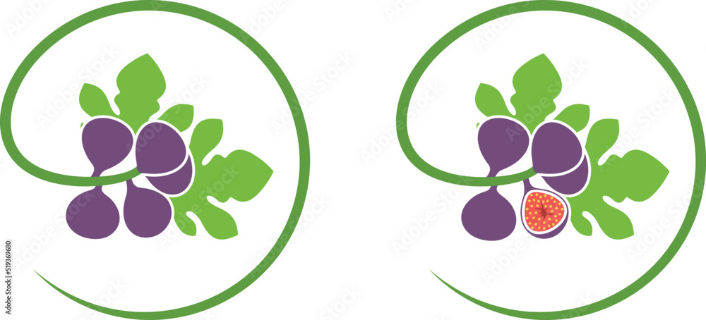Fig logo. Isolated fig on white background Stock Vector | Adobe Stock