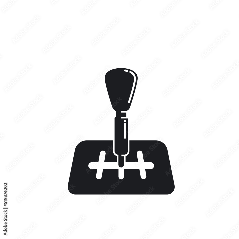 car gear shift handle icon vector illustration concept design Stock ...