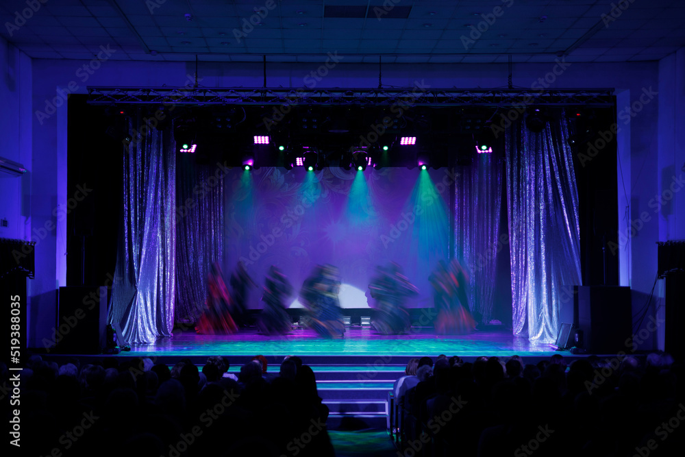 Texture blur and defocus, background for design. Stage color light at a ...