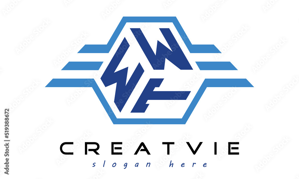 WWT three letter geometrical wings logo design vector template ...