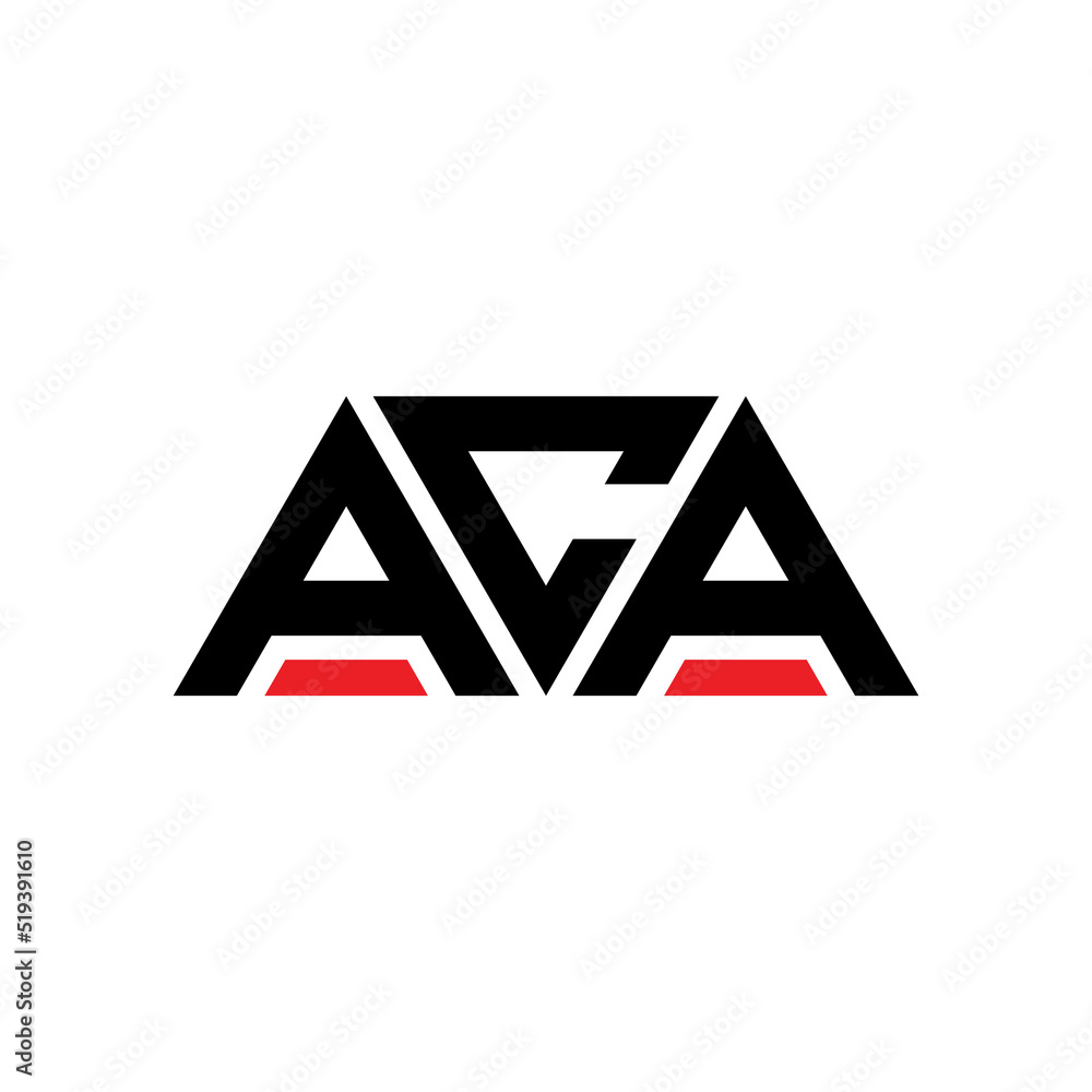 ACA triangle letter logo design with triangle shape. ACA triangle logo ...