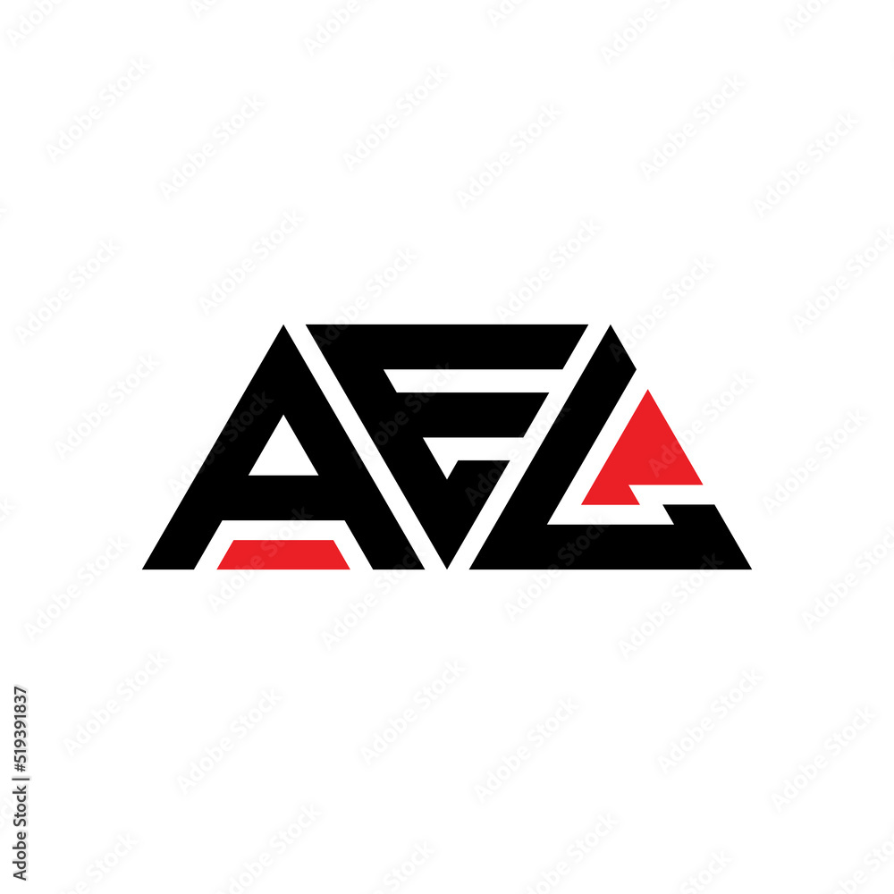 AEL triangle letter logo design with triangle shape. AEL triangle logo ...