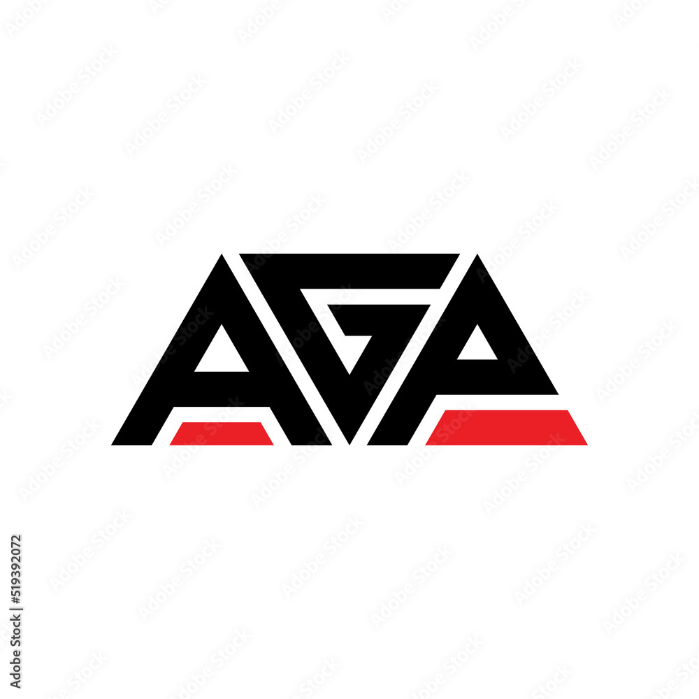 AGP triangle letter logo design with triangle shape. AGP triangle logo ...
