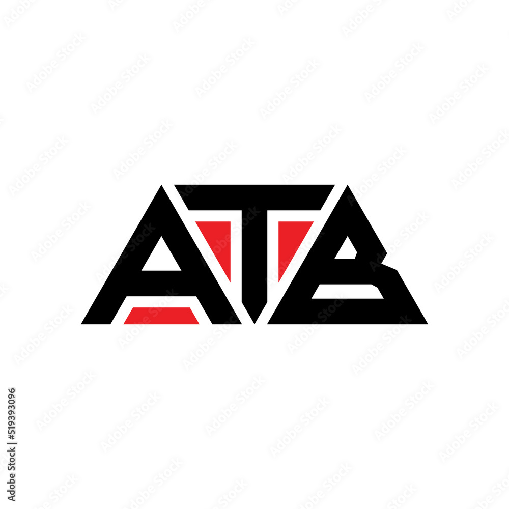 ATB triangle letter logo design with triangle shape. ATB triangle logo ...