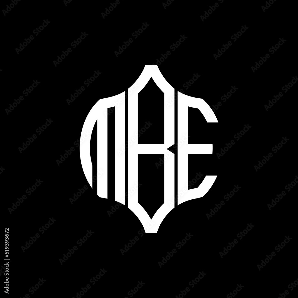 MBE letter logo. MBE best black background vector image. MBE Monogram ...