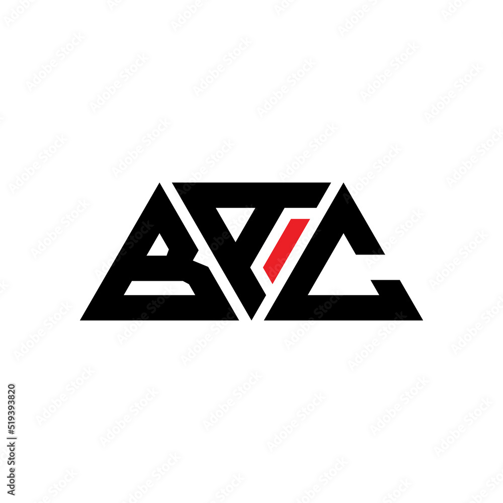 BAC triangle letter logo design with triangle shape. BAC triangle logo ...
