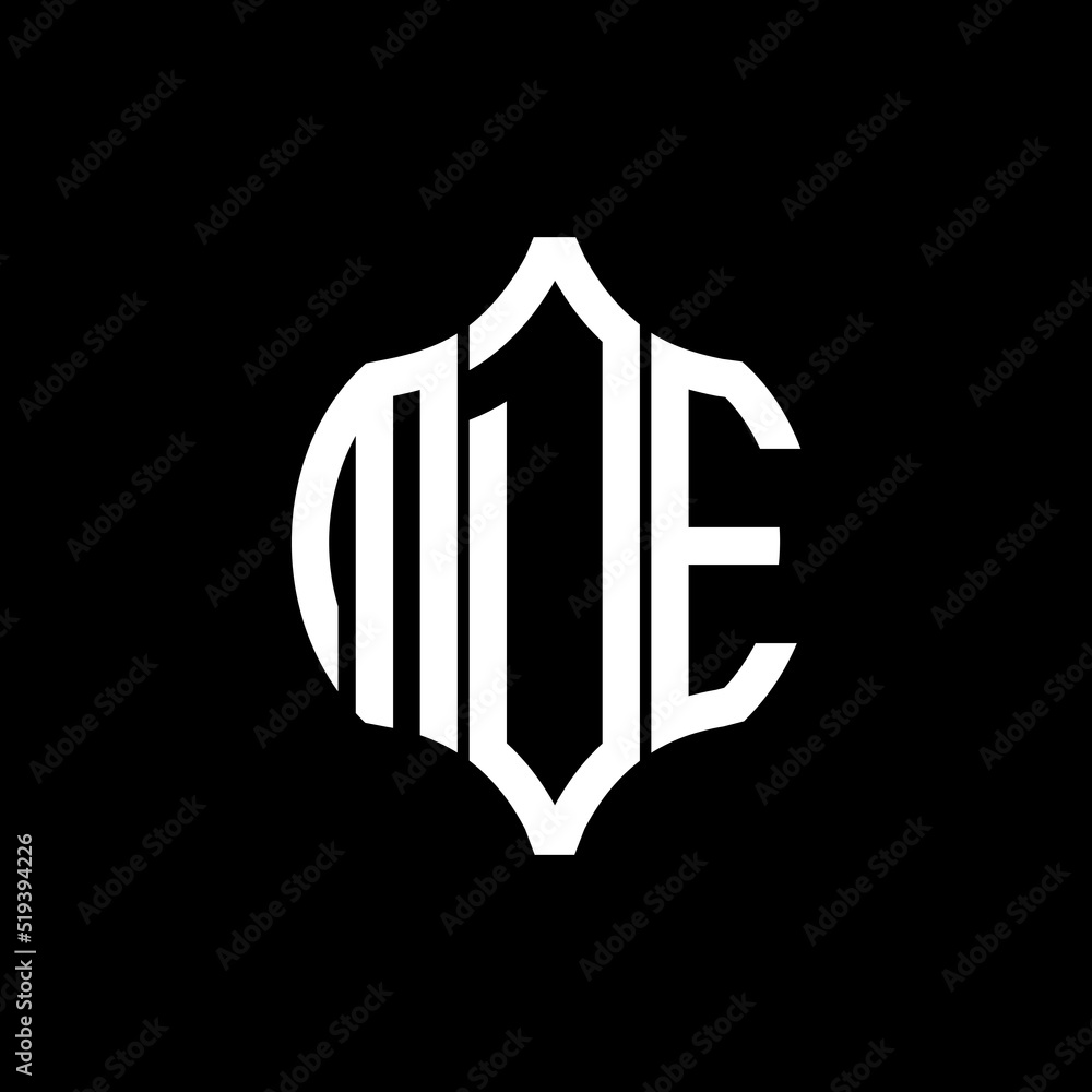 Vecteur Stock MDE letter logo. MDE best black background vector image ...