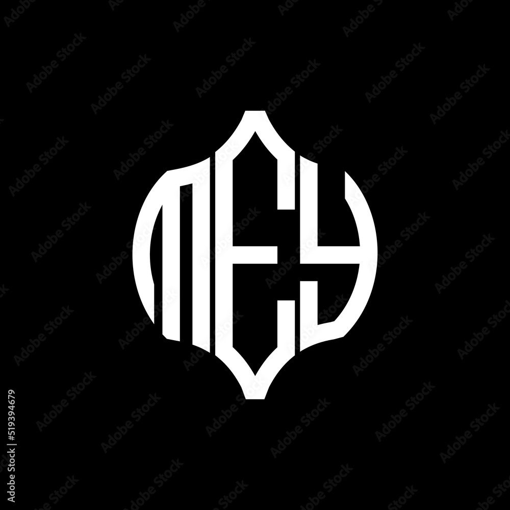 MEY letter logo. MEY best black background vector image. MEY Monogram ...