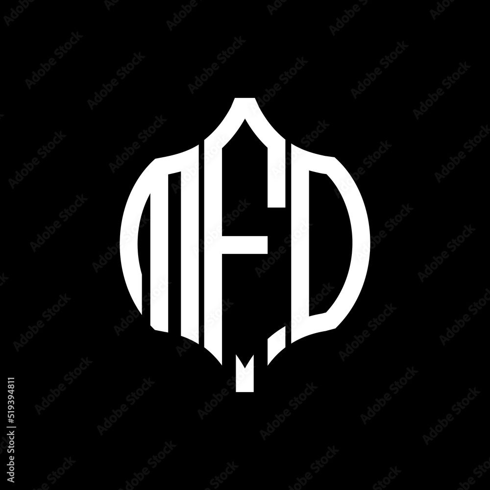 MFO letter logo. MFO best black background vector image. MFO Monogram ...