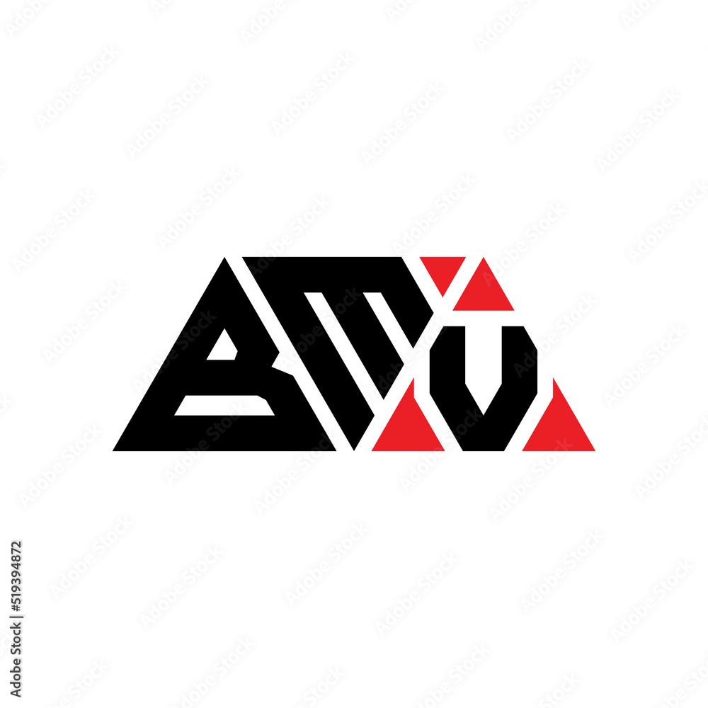 BMV triangle letter logo design with triangle shape. BMV triangle logo ...
