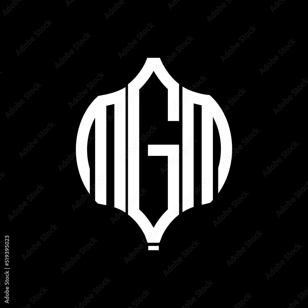 MGM letter logo. MGM best black background vector image. MGM Monogram ...