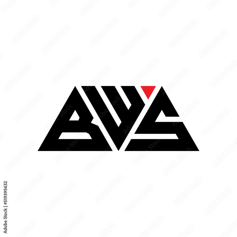 BWS triangle letter logo design with triangle shape. BWS triangle logo ...