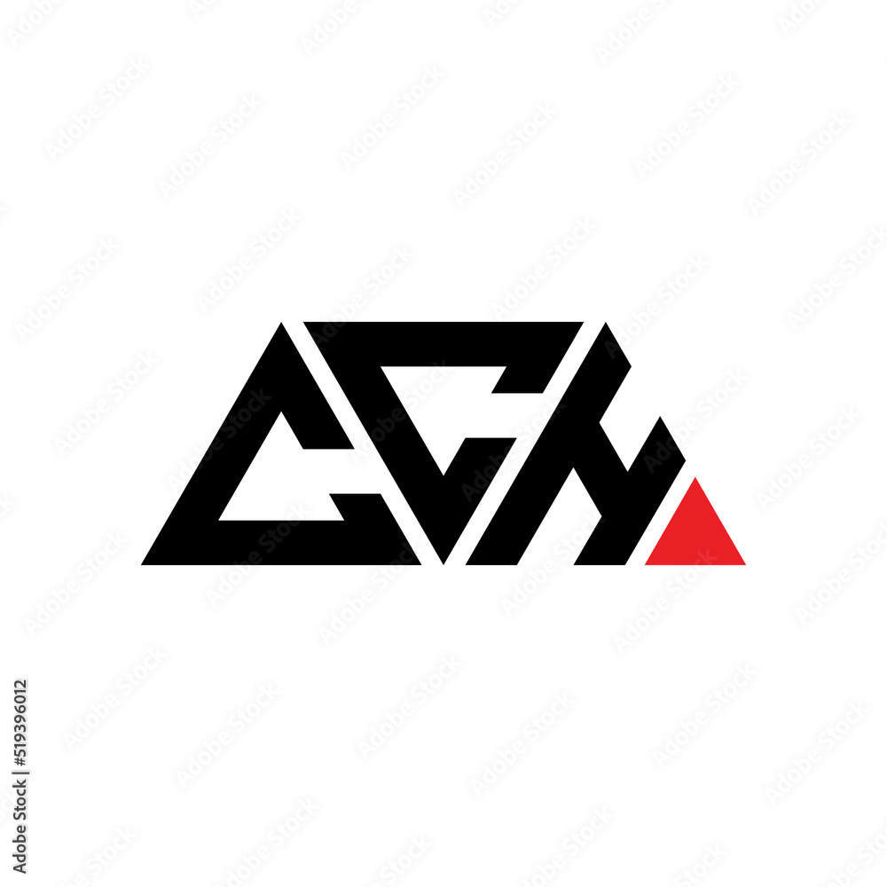 CCH triangle letter logo design with triangle shape. CCH triangle logo ...