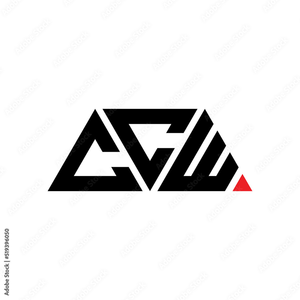 CCW triangle letter logo design with triangle shape. CCW triangle logo ...