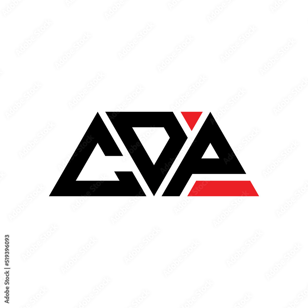 CDP triangle letter logo design with triangle shape. CDP triangle logo ...